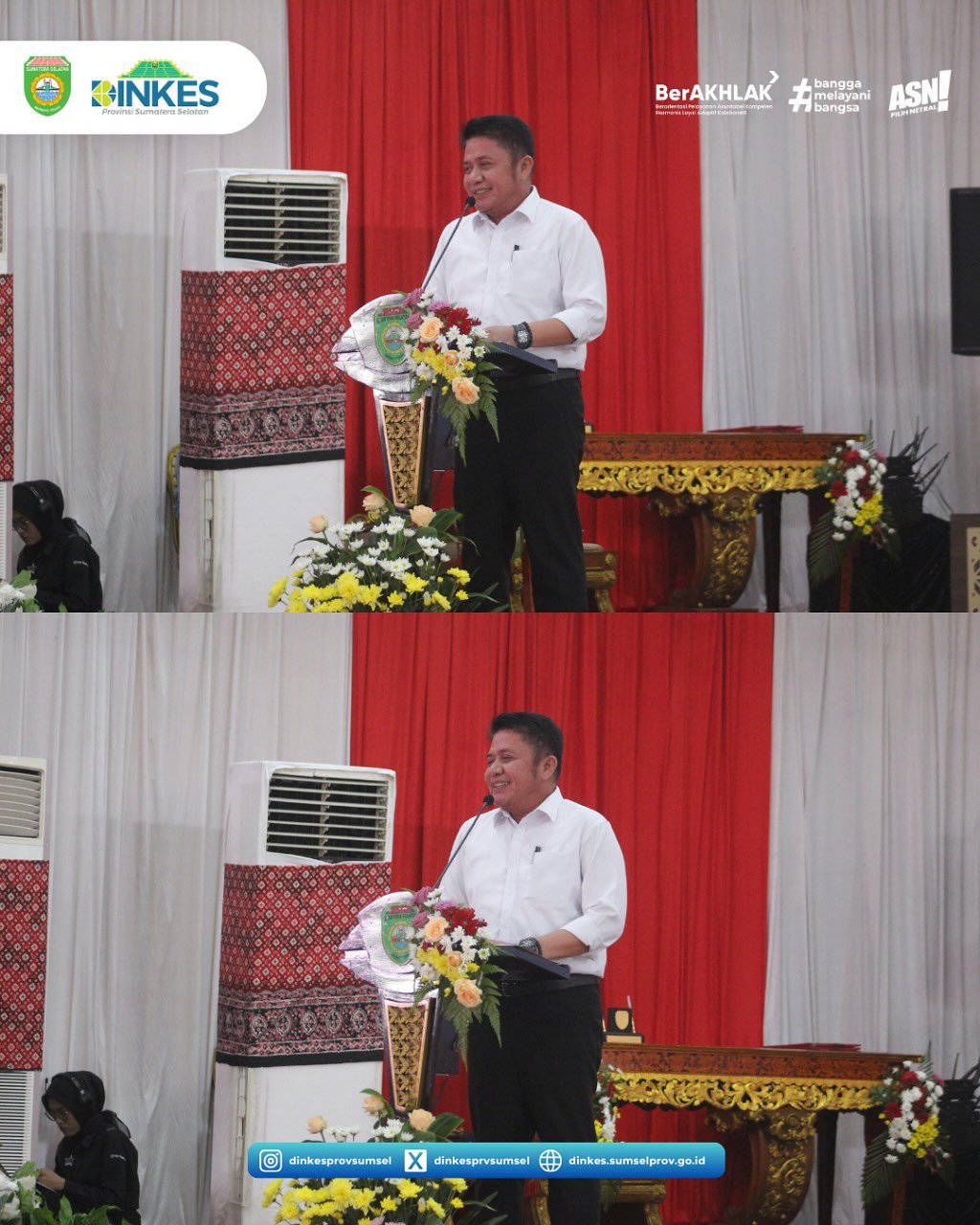 Kepala Dinas Kesehatan Provinsi Sumatera Selatan Diwakilkan Sekretaris Dinas Bapak H. Fery ...